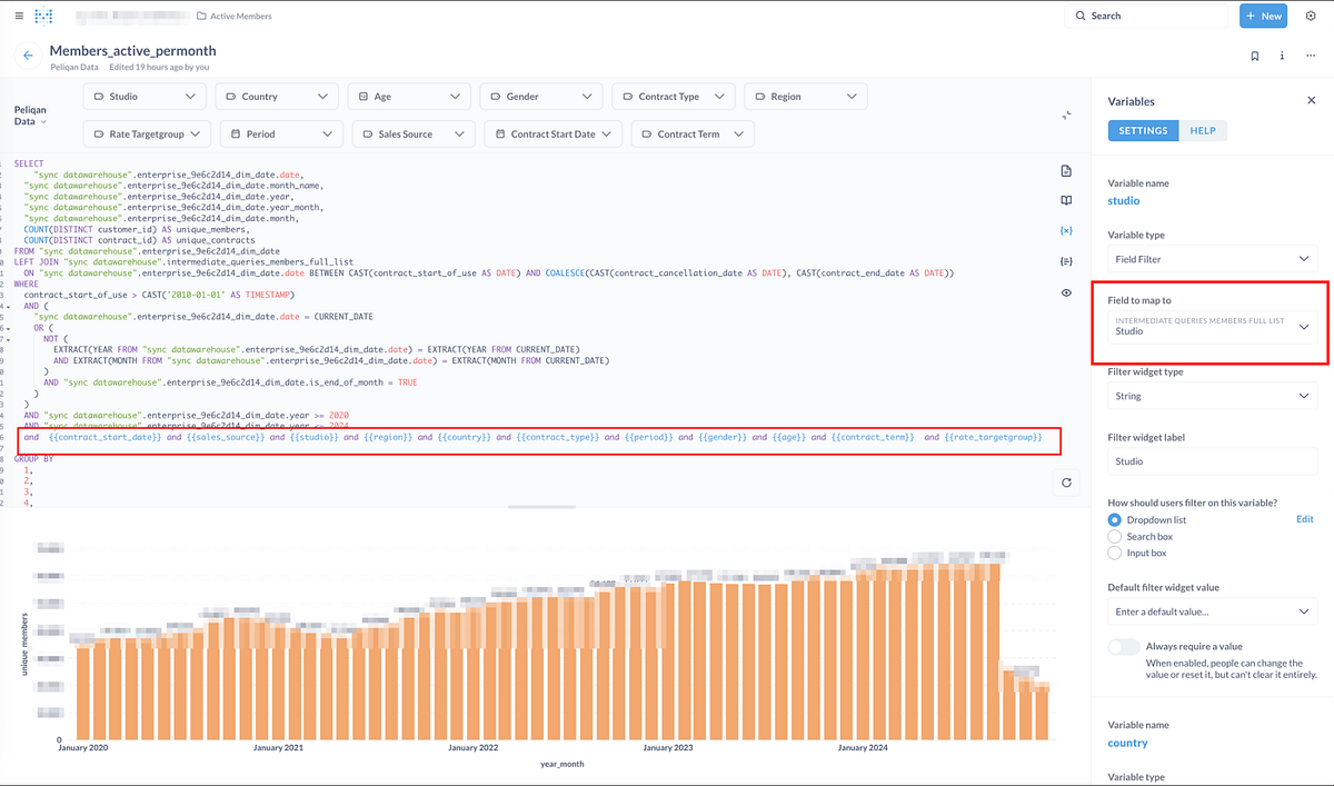 Automate SQL Field Filter Updates in a Metabase Dashboards with Peliqan ...
