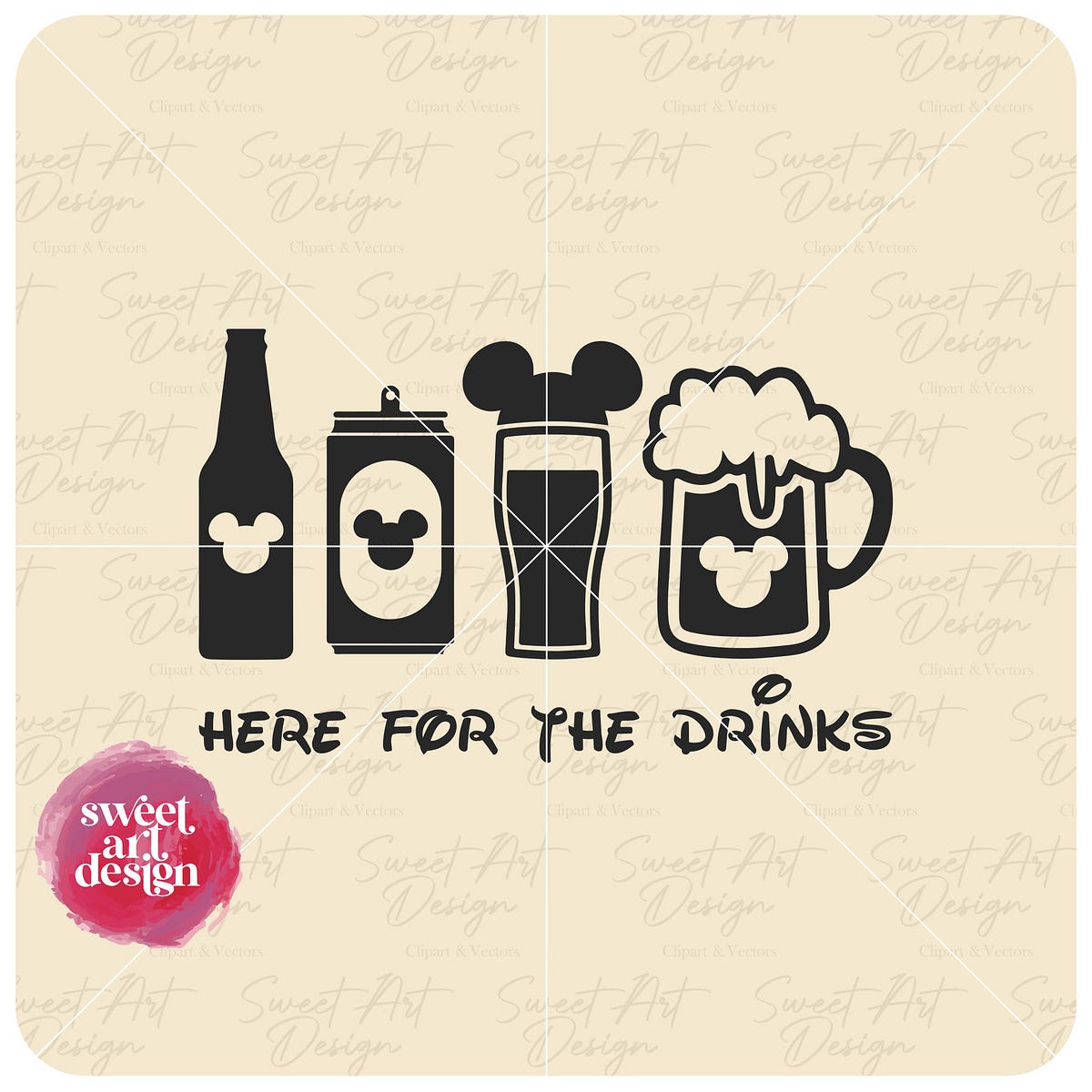 Here For Drinks SVG, I’m Here For Snacks SVG, Family SVG, Customize ...