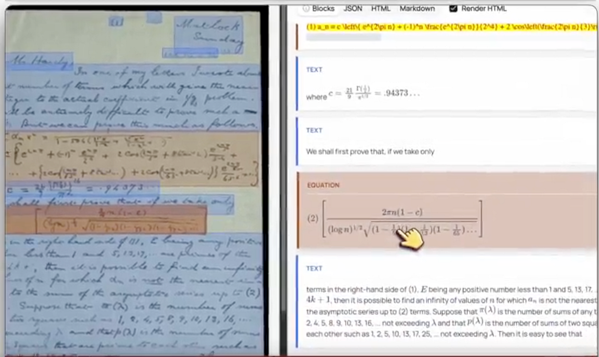 New OCR Model — Chandra by Datalab — I tested Ramanujan’s handwritten ...
