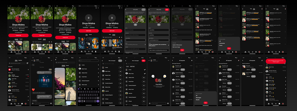 Pinterest dark mode Pinterest Android Pinterest UI/UX Pinterest ...