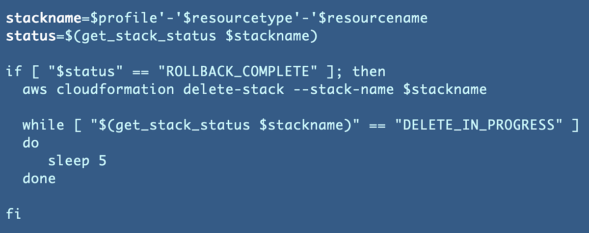 Automatically Deleting a Failed CloudFormation Stack in a Rollback State | by Teri Radichel ...