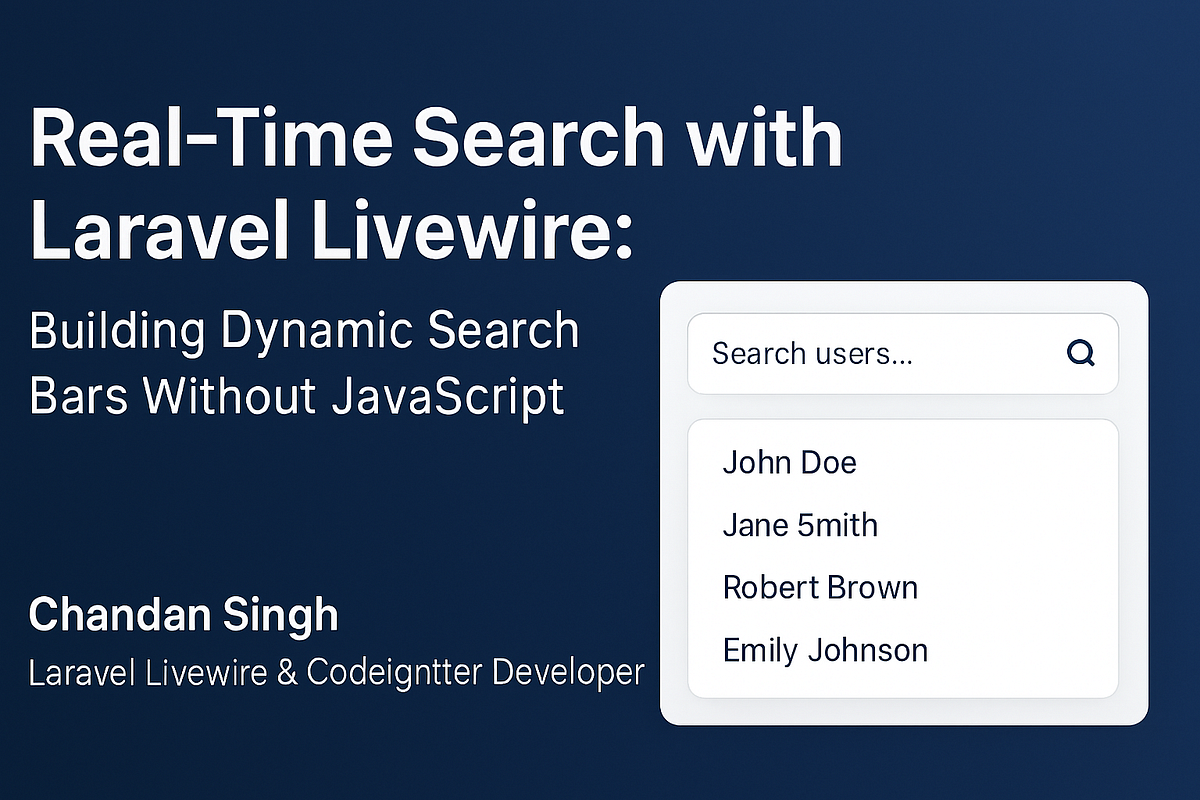 Real-Time Search with Laravel Livewire: Building Dynamic Search Bars ...