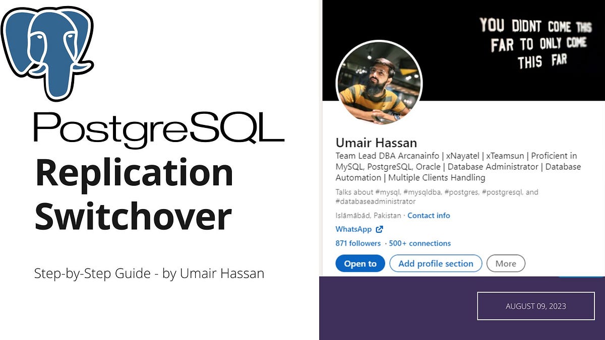 PostgreSQL Replication Switchover: A Step-by-Step Guide | by Umair Hassan | Medium