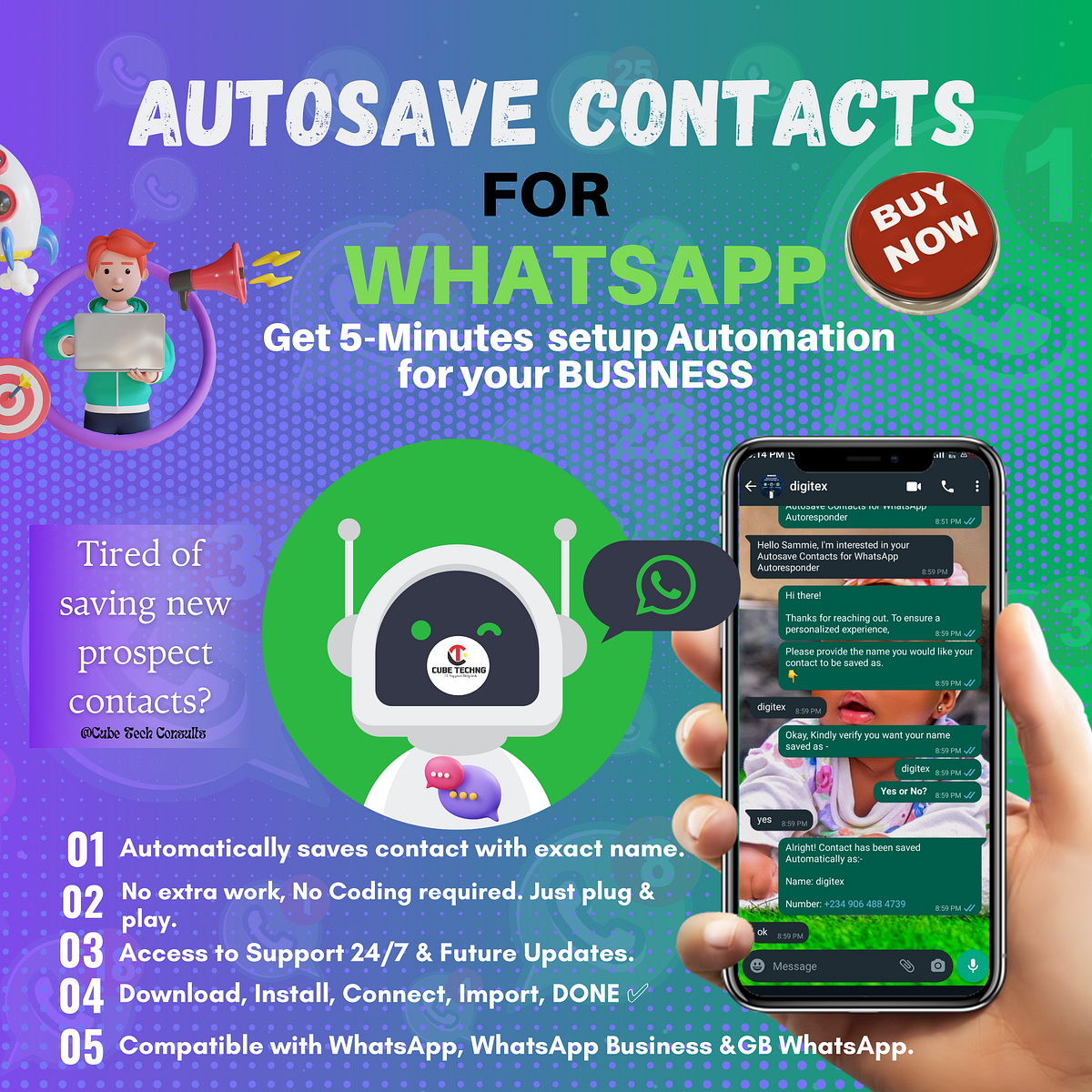 Hi, I'm Sammie a Tech Support Specialist. I would like to Introduce you to our Autosave Contacts ...