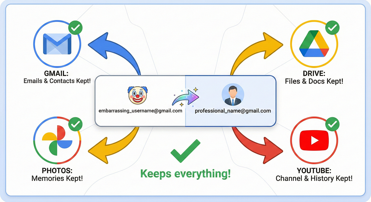 How to Change Your Gmail Address Without Losing Everything (Google ...