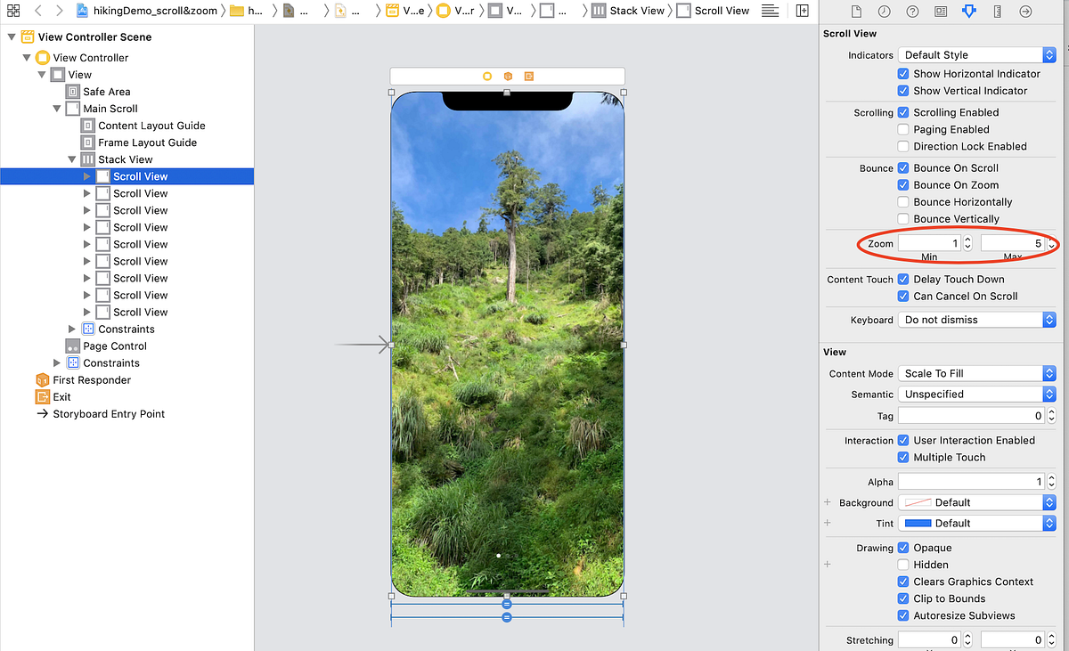Swift-換功能不換圖片之馬告生態園區圖片分享. scroll view delegate — 分頁和圖片縮放 | by Wei-lin Pan | 彼得潘的 Swift iOS App ...