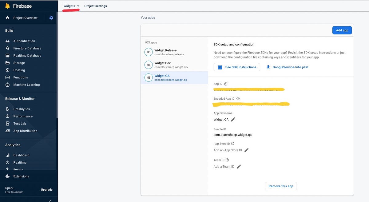 Integrating Firebase Crashlytics For Ios Widget Extensions For Multiple