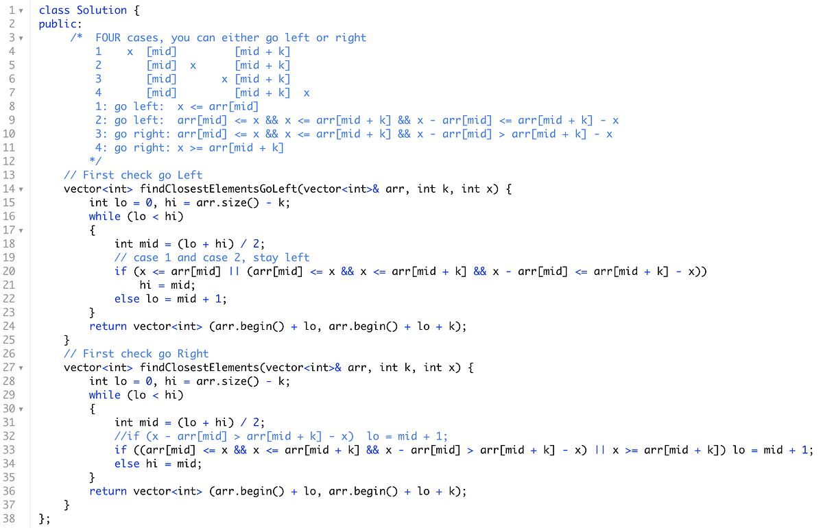 A hard binary search problem. 658. Find K Closest Elements | by Jimmy (xiaoke) Shen | Medium