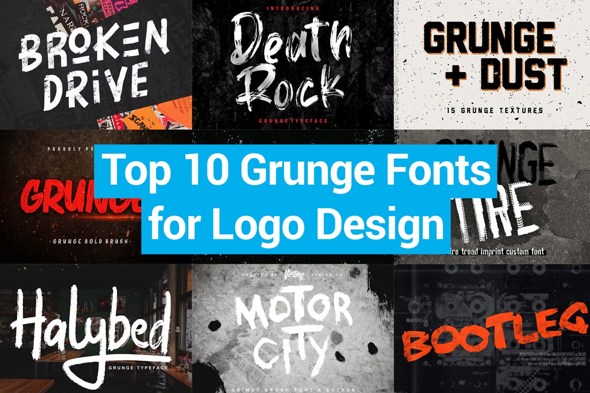 Top 10 Grunge Fonts for Logo Design | by Arek Dvornechuck | Ebaqdesign ...