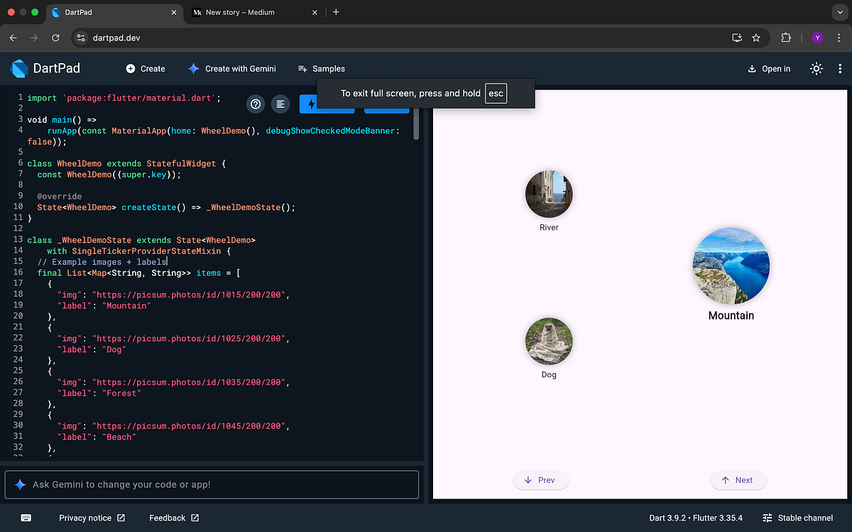 Create Half Rotating wheel animation in Flutter | by Random Articles | Sep, 2025 | Medium