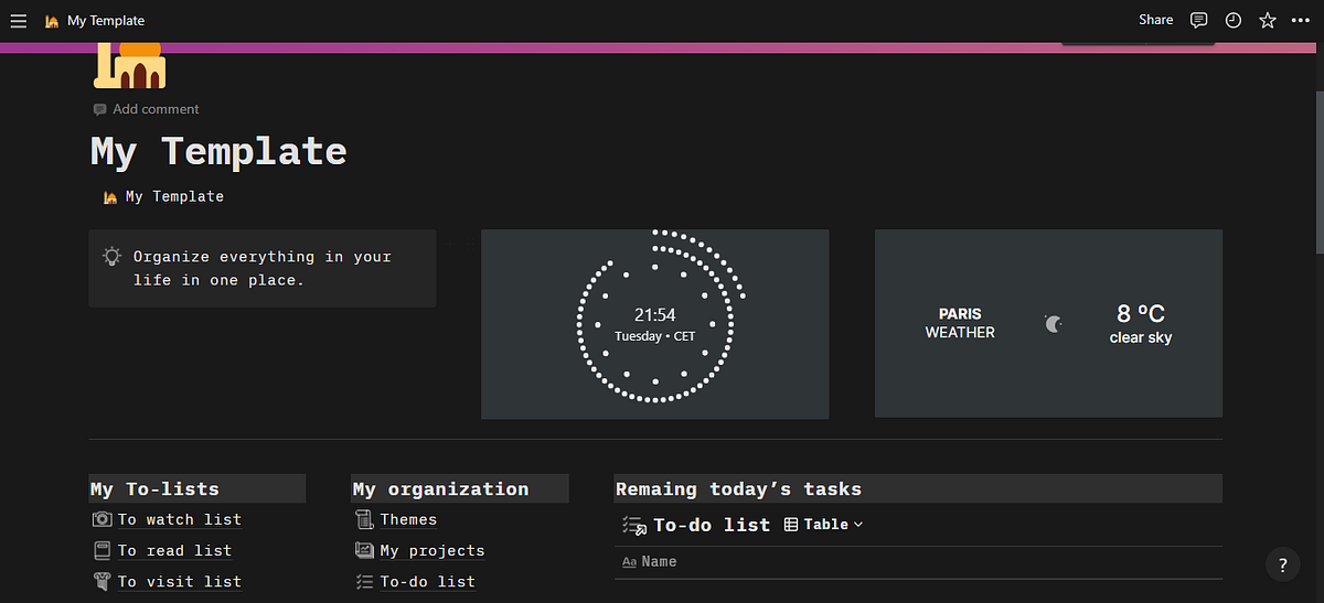 How to create your own customized Notion template | Medium