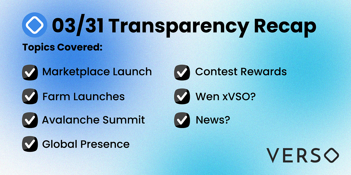 Verso March 2022 Transparency Recap 🔷 | by Verso Finance | Verso ...