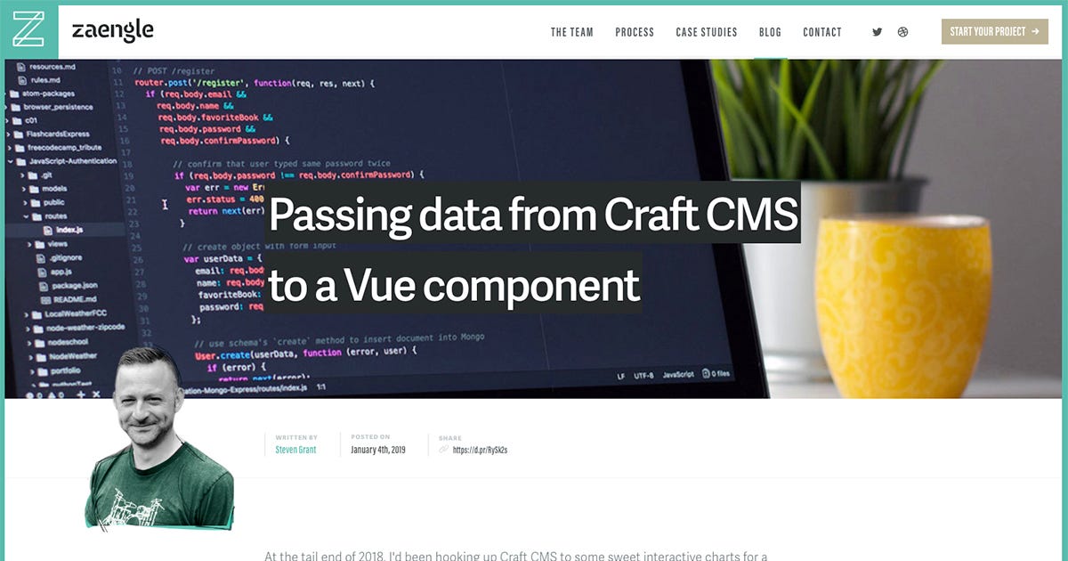 Passing data from Craft CMS to a Vue component | by Zaengle | Better ...