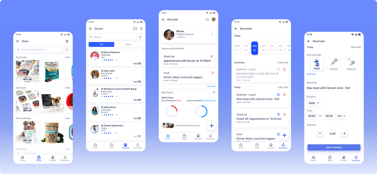 Pet’sLife — A Pet Food Reminder app: UI/UX Case Study | by Ajay S | Medium