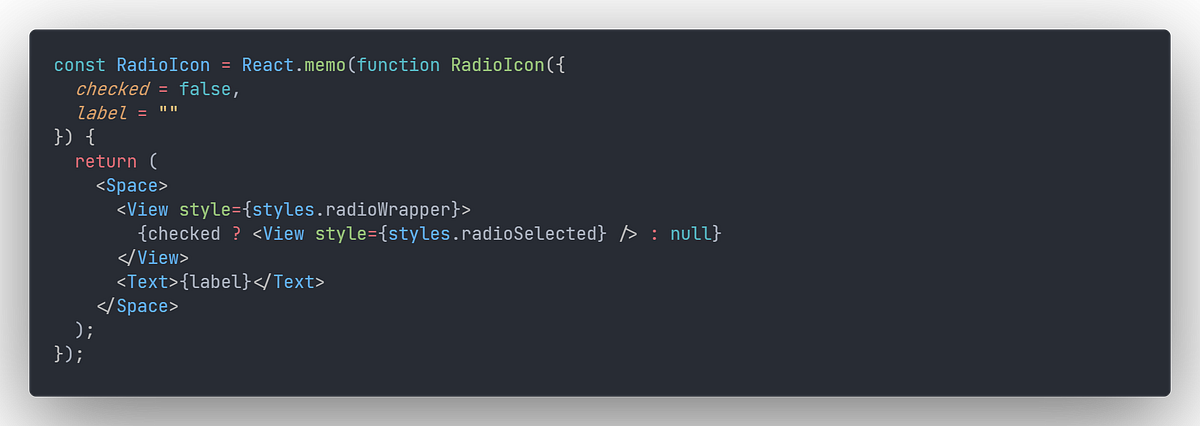 Create Radio Button Group in React Native | by Ashwin Bordoloi | Medium