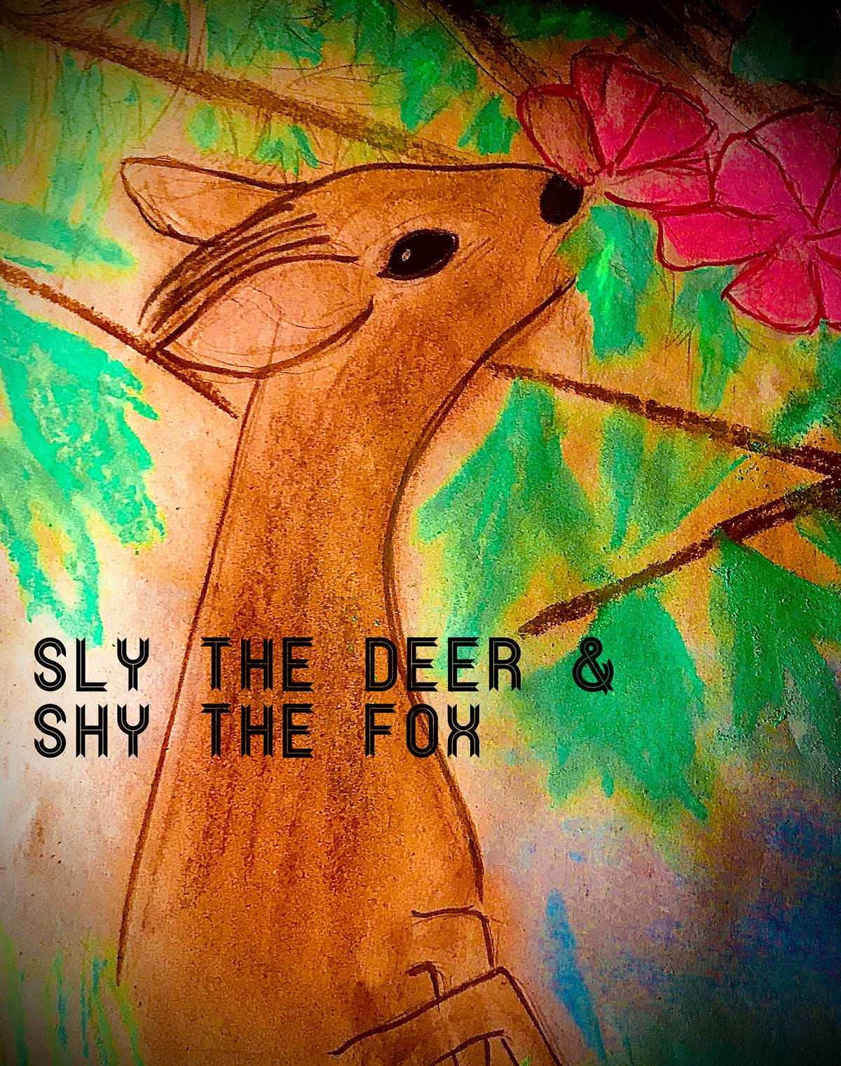 sly the deer & shy the fox. He poked the black of his snout snugly ...