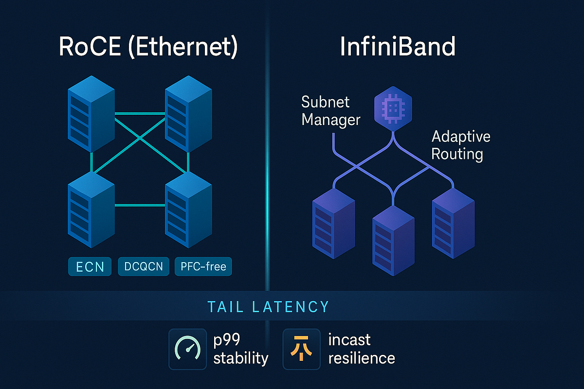RoCE vs InfiniBand: Which Fabric Wins at Scale? | by Bhagya Rana | Sep ...