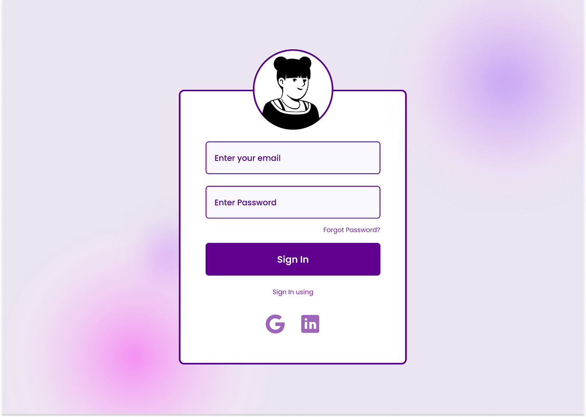 Sign In Page using HTML, CSS & JS | Medium