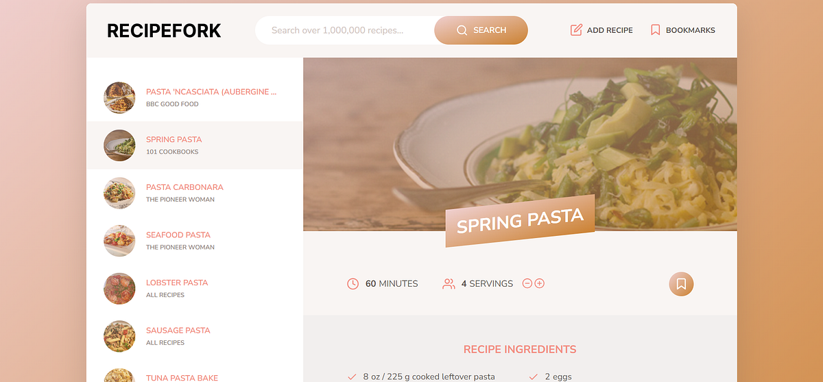 RECIPEFORK — A Recipe Finder Web Application | by Nilesh Pandey | Medium