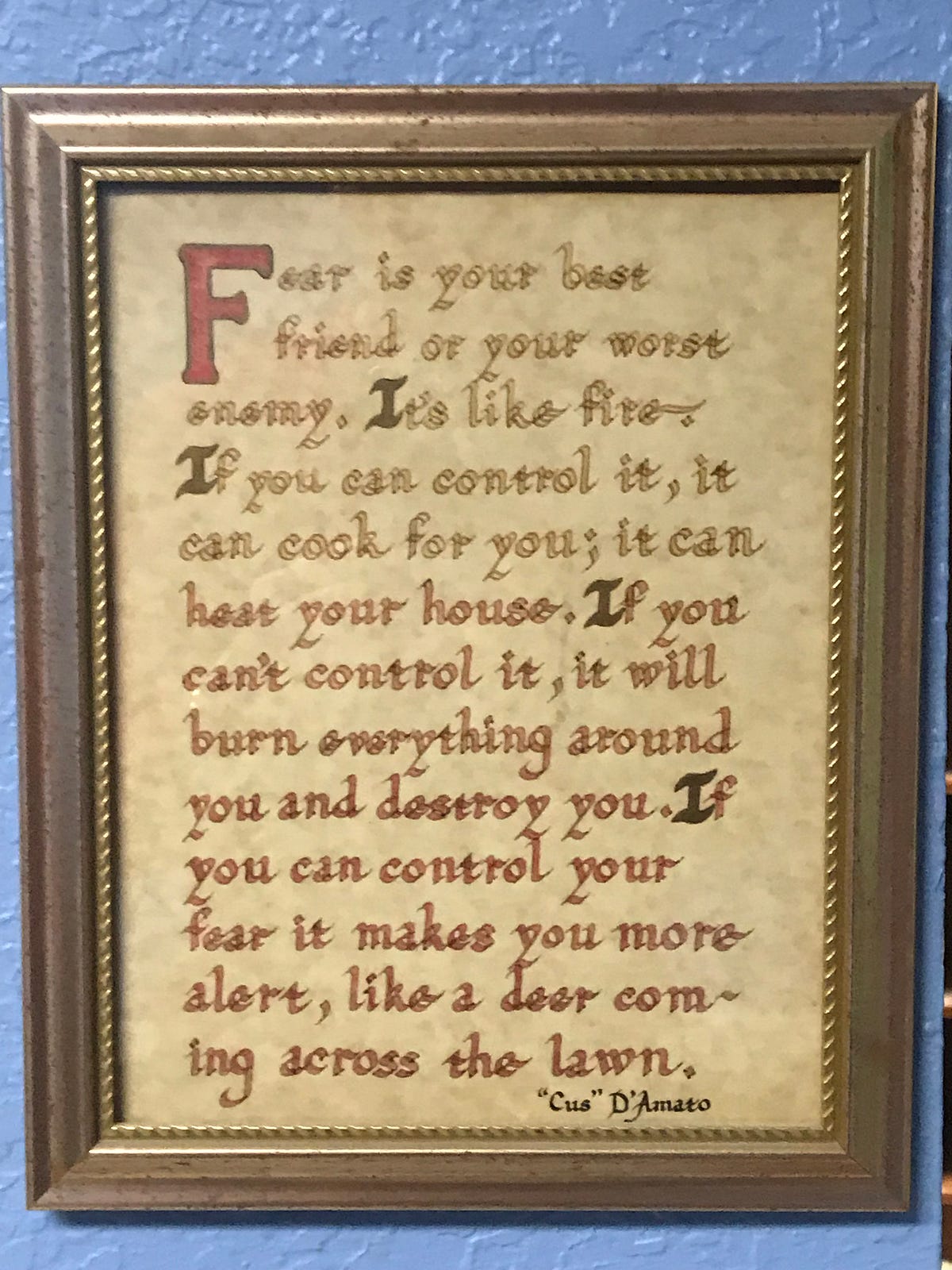 Fear Is Your Best Friend, Or…. “Fear is your best friend or your worst ...