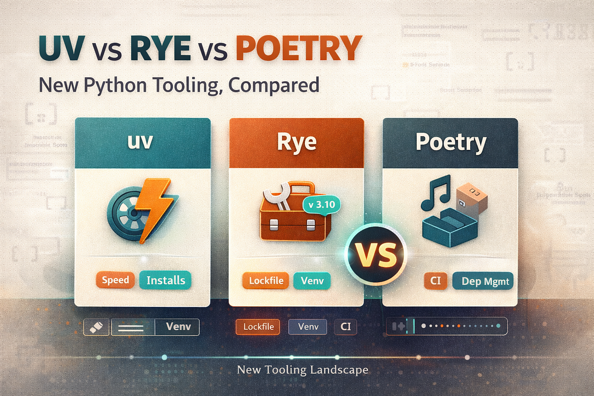 Python uv + Rye vs Poetry: The New Python Tooling Landscape, Compared ...