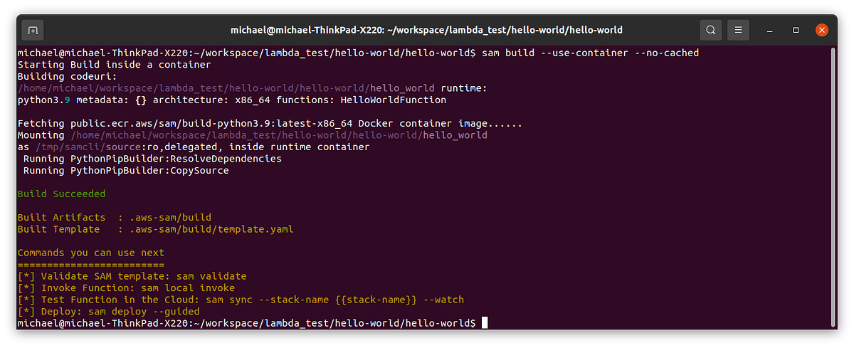 Fixing AWS sam build failure with use-container flag in Ubuntu 20.04 in WSL2 | by Michael Murray ...
