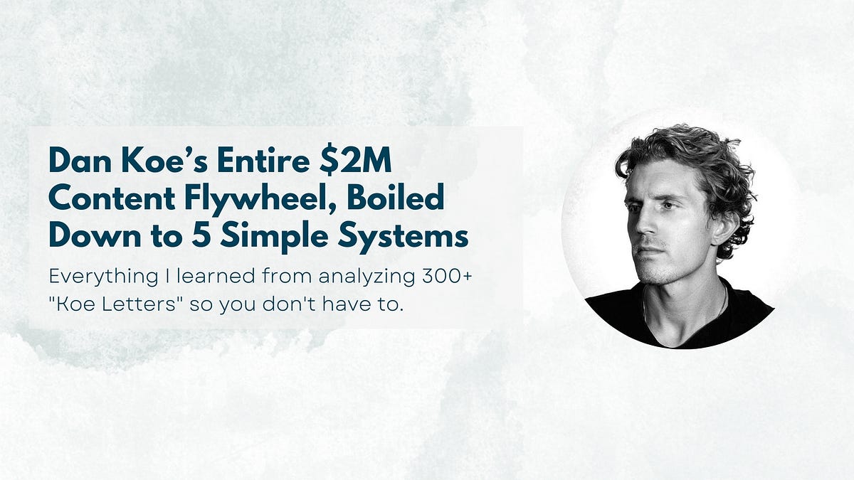 Dan Koe’s Entire $2M Content Flywheel, Boiled Down to 5 Simple Systems ...
