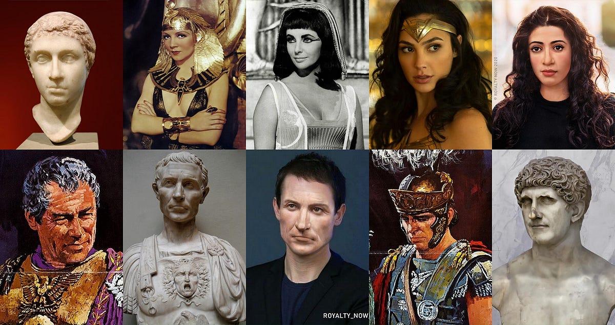 Cleopatra, Caesar and Antony and What They’d Look Like Today | by Linda ...