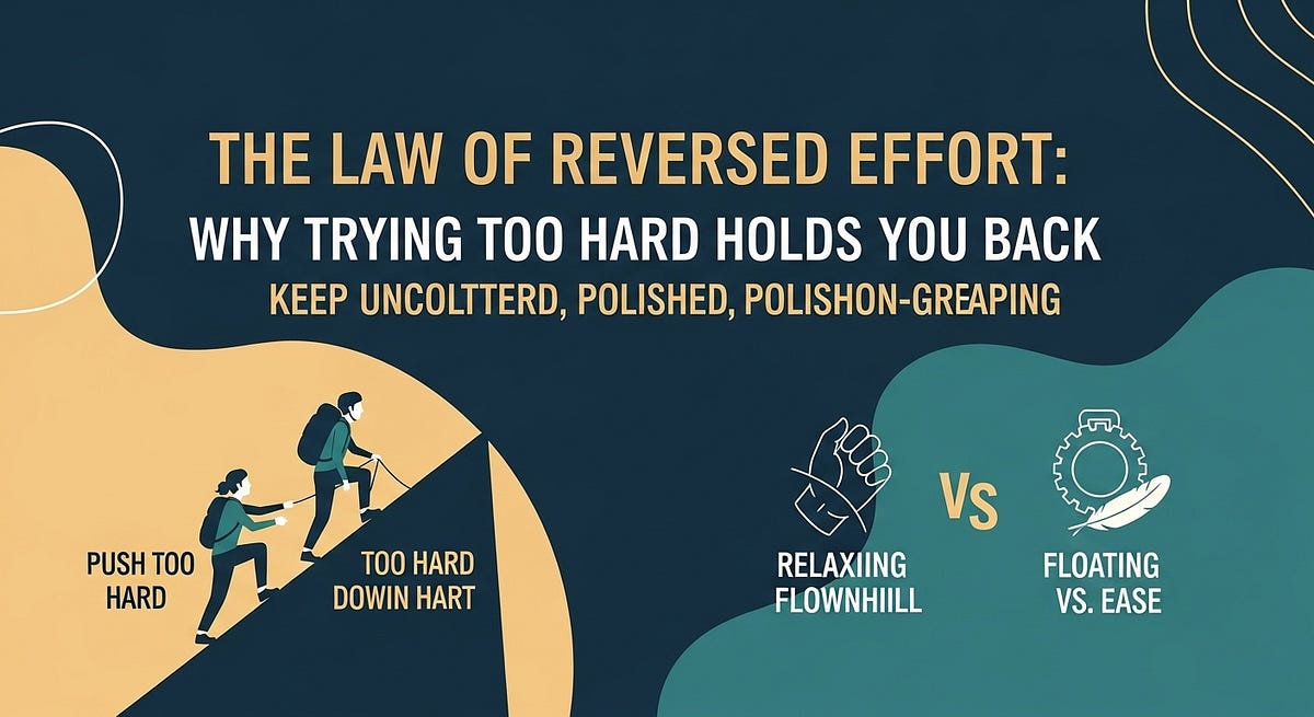 The Law of Reversed Effort: Why Trying Too Hard Holds You Back | by ...