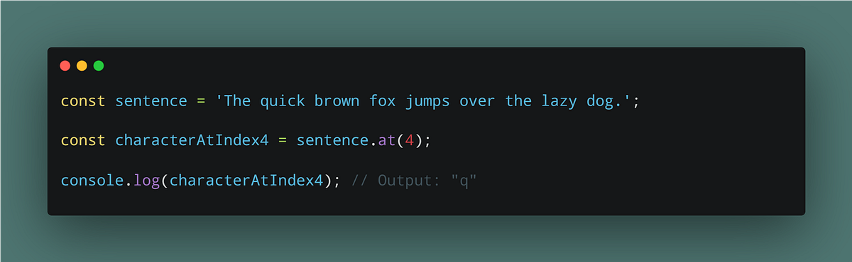 JavaScript Inbuild String Method list: Part 1 | by Neetish Kumar | Medium