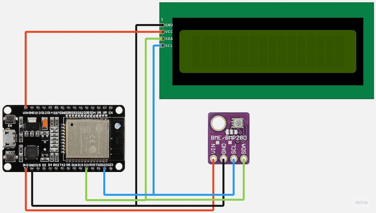 Embedded Systems Project: ESP32 Serial Communication with BMP280 and I2C LCD | by Angela ...