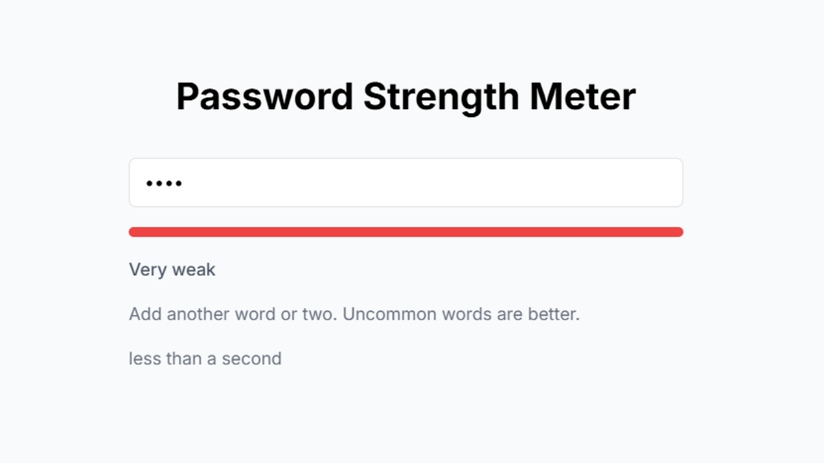 How to build a Live Password Strength Meter in Next.js and reactjs with zxcvbn.js | by Sagar ...