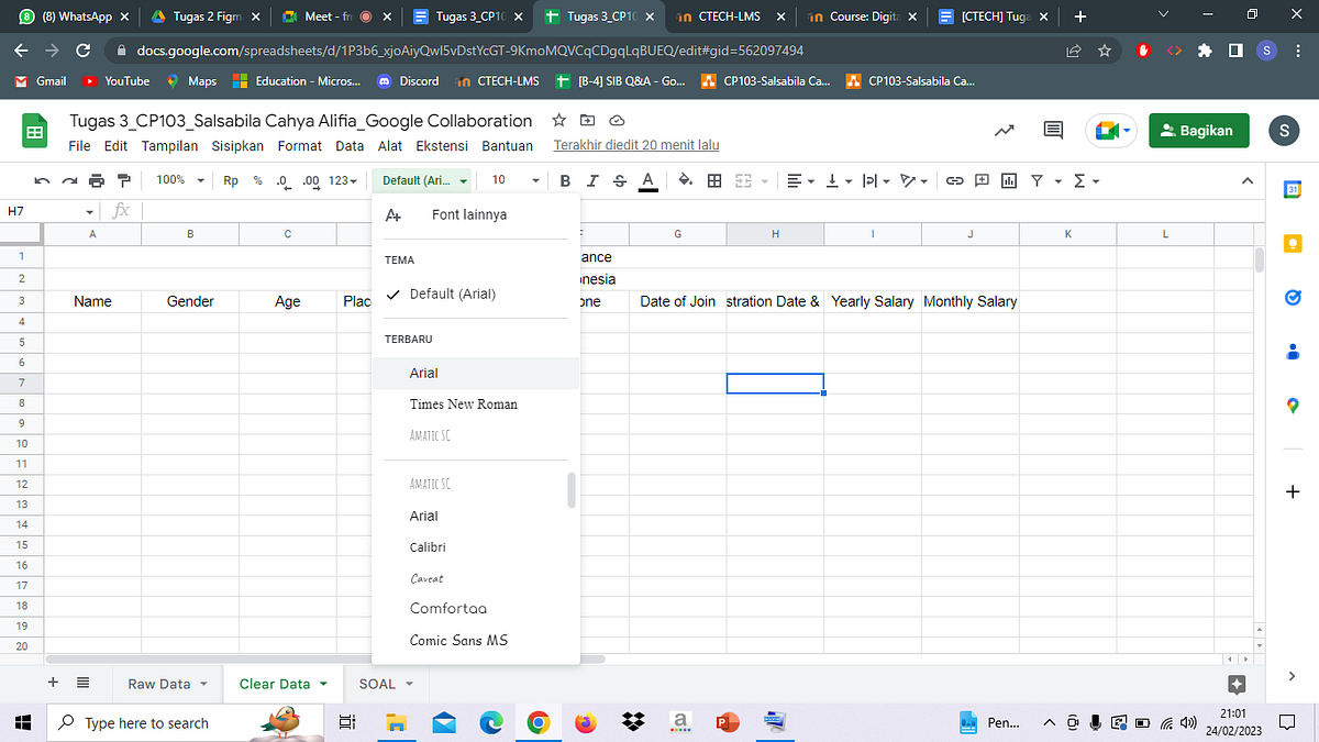 Mengubah Format Data Pada Google Spreadsheets | by Salsabila Cahya ...