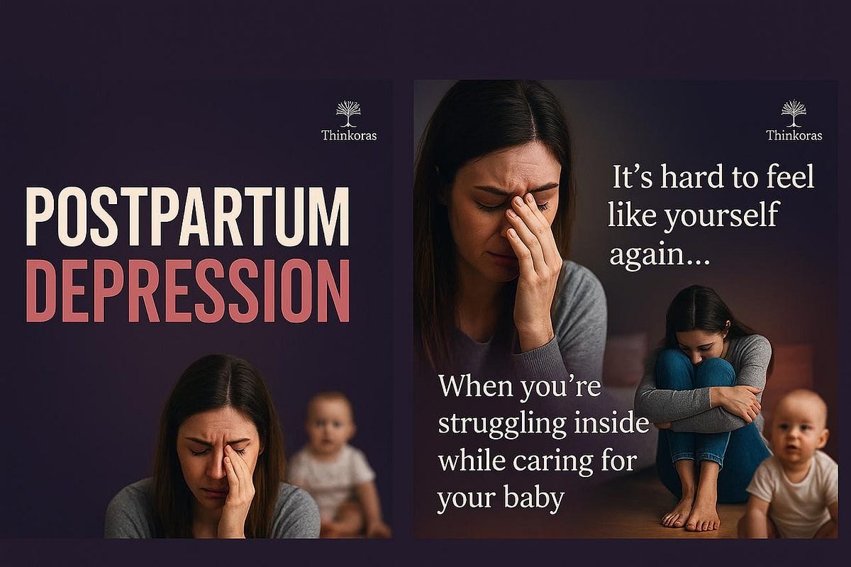 🌪️ Postpartum Depression: The Silent Storm After Birth | A Thinkoras ...