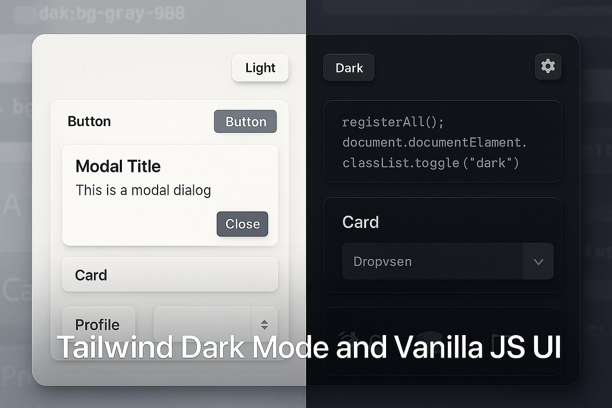 Tailwind Dark Mode and Vanilla JS UI | by Roman Fedytskyi | Sep, 2025 ...