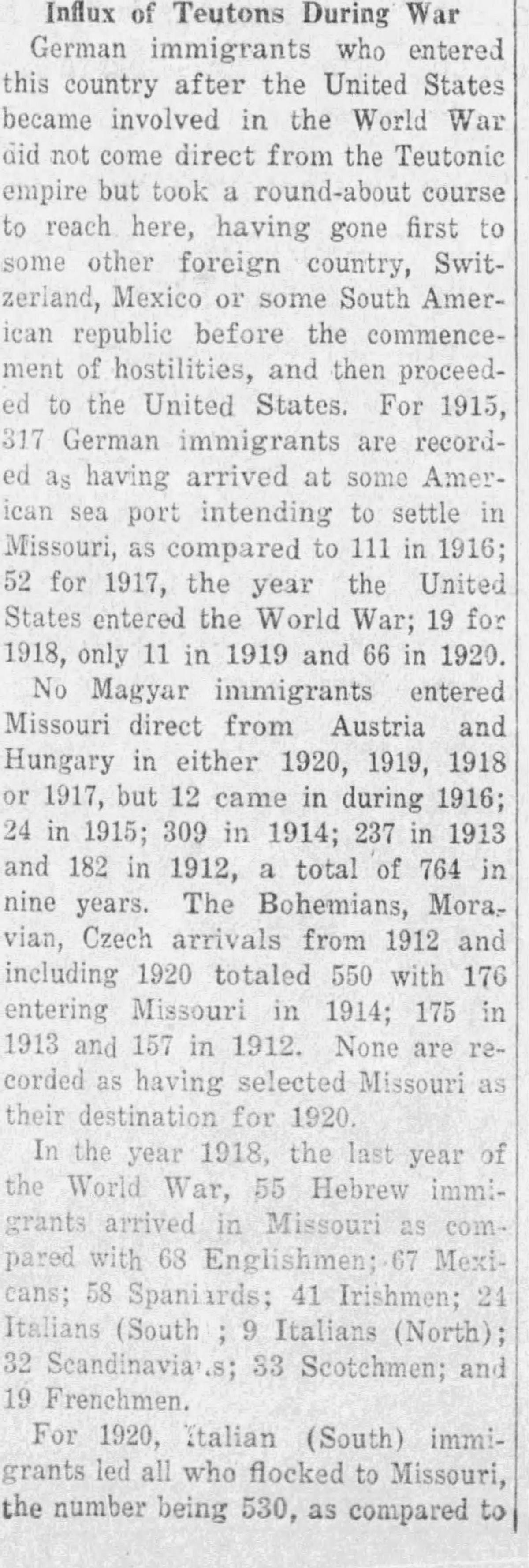 Week Eleven: Newspaper Assignment - Exploring German Immigration to ...