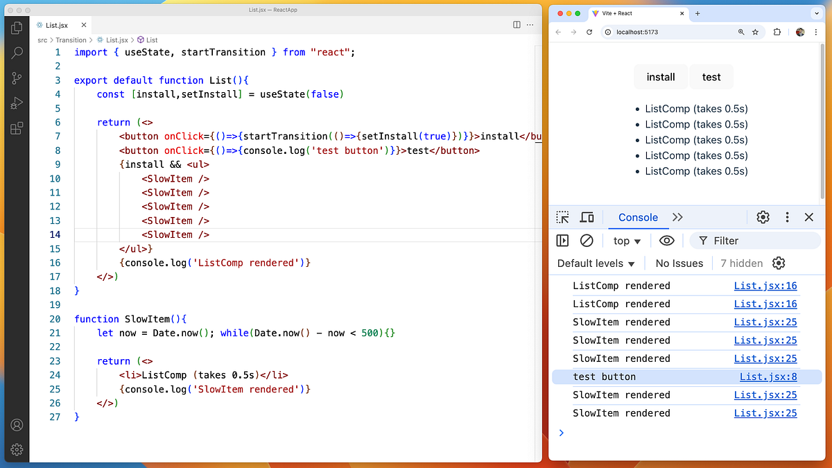 React Transition: startTransition & useTransition | by OnlyKiosk | Level Up Coding