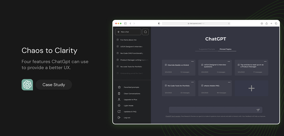 Chaos to Clarity: 4 features ChatGPT can use to provide a better UX ...