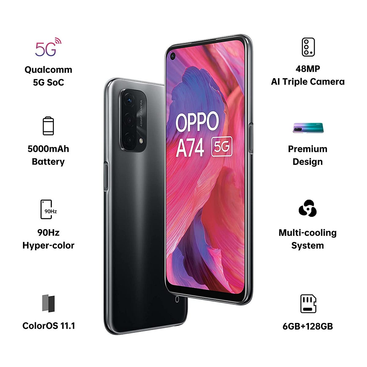 OPPO A74 5G (Fluid Black, 6GB RAM, 128GB Storage) | by Kusumsingh | Medium