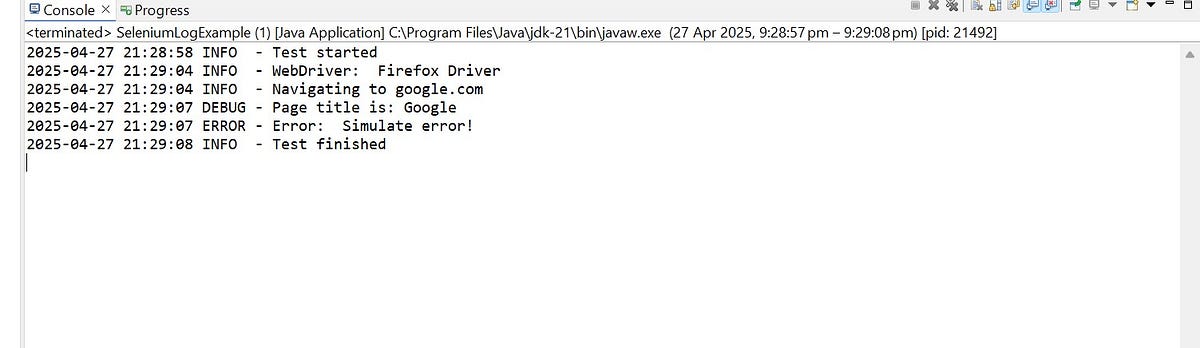 Structured Logging in Selenium with Logback and SLF4J | by Bhavya Sudarsan | Medium