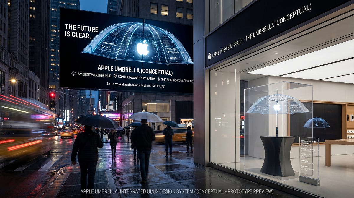 Reimagining the Urban Commute: The “Apple Umbrella” UI/UX Concept | by ...