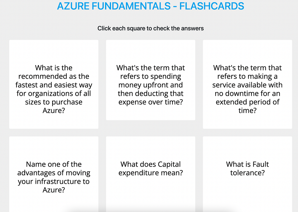 Learning Azure With Flashcards Hi My Fellow Readers By Magsther Faun — Developer Community 🐾