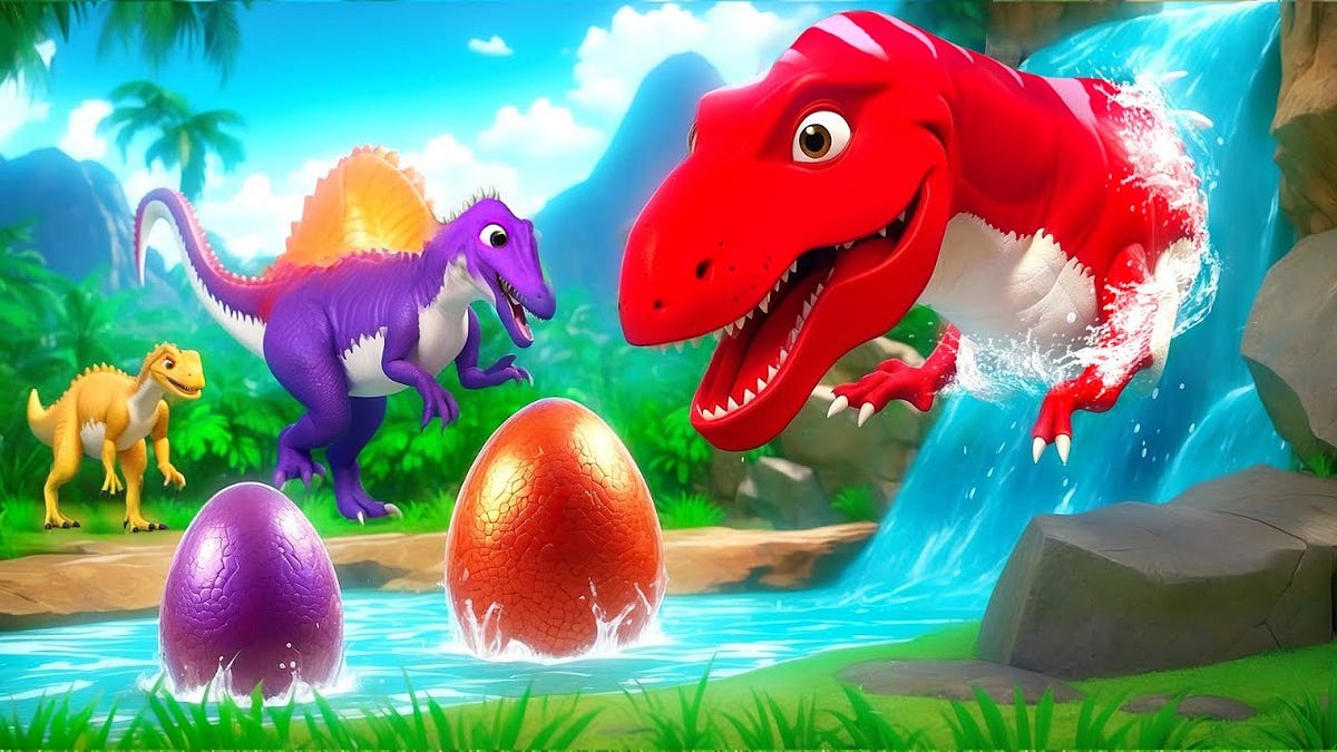 T Rex Eggs Hunt: Epic Jurassic Zoo Adventure with Spinosaurus ...