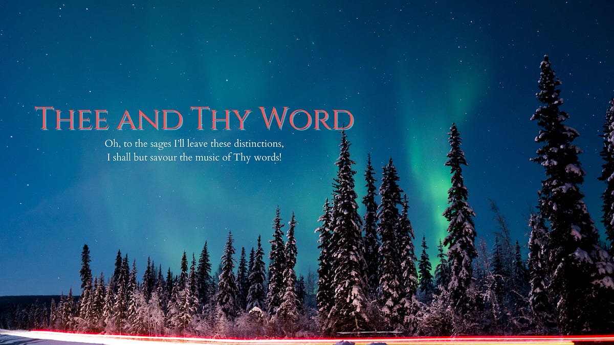 Thee and Thy Word - Inevitable Word - Medium