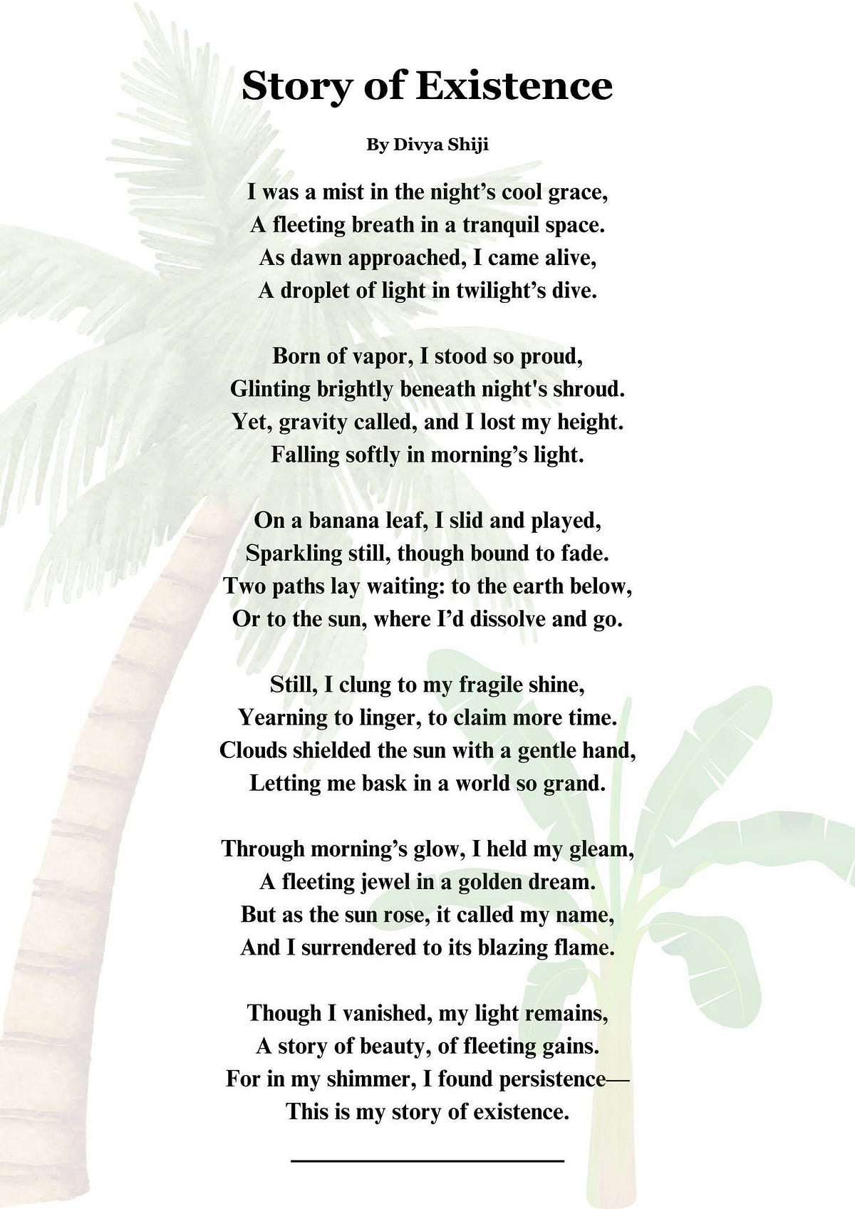 Story of Existence. I crafted this poem while observing a… | by Divya ...