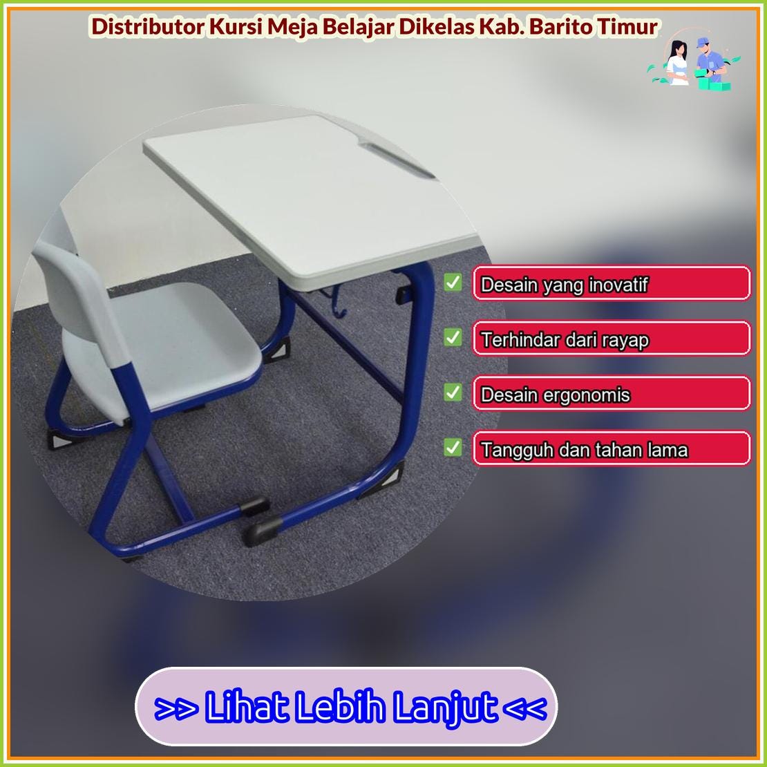 Distributor Kursi Meja Belajar Dikelas Kab Barito Timur - Mejabelajara - Medium