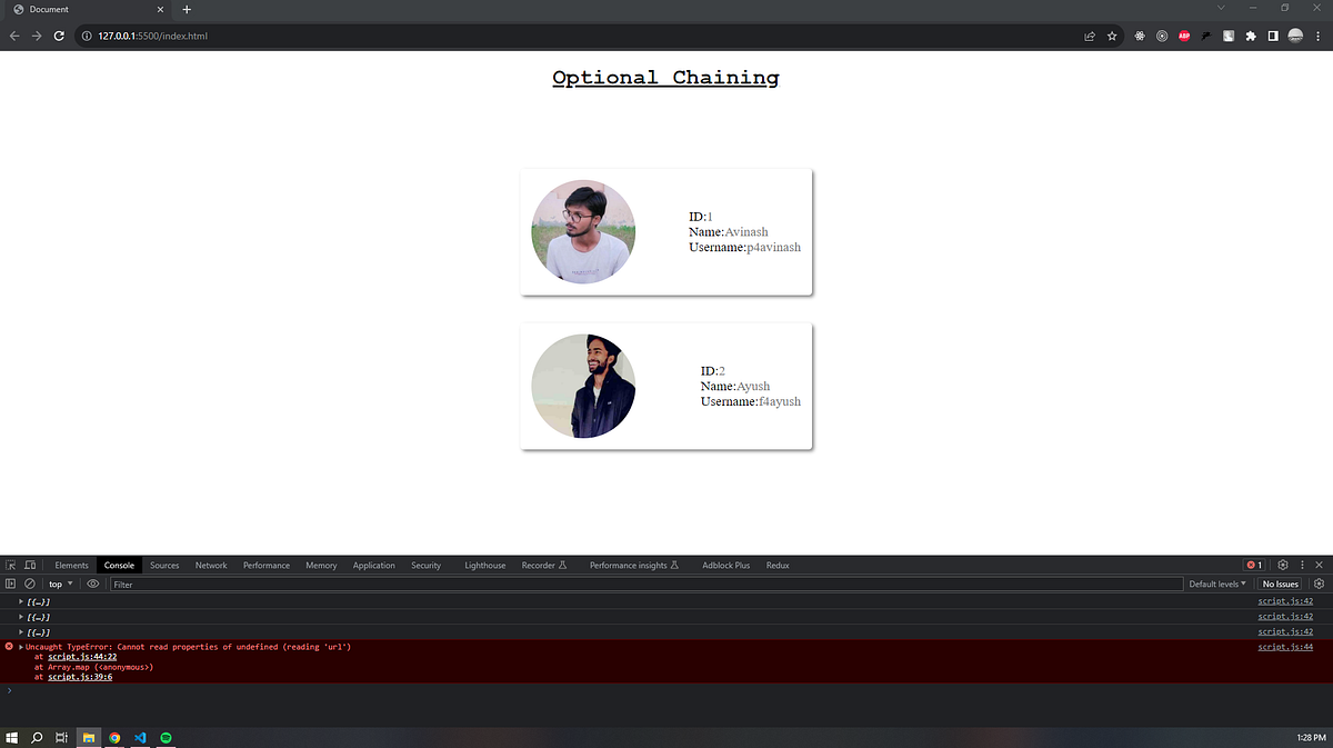 Optional Chaining in JavaScript. When we’re working with APIs, it’s very… | by Avinash Kumar ...