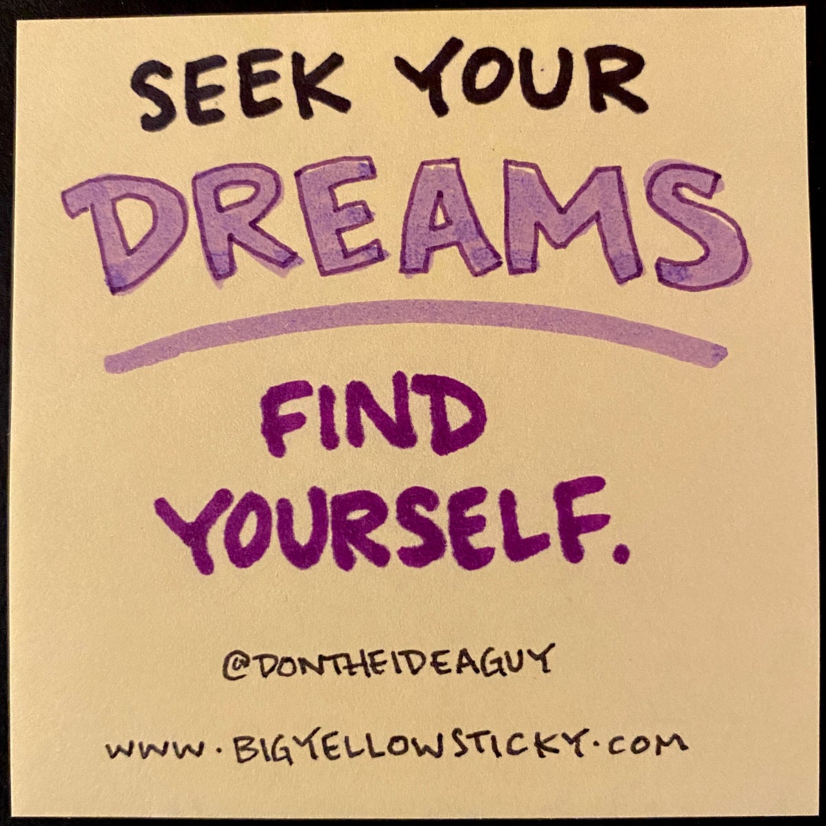 Find Yourself 🟨 Big Yellow Sticky | by Don The Idea Guy | Big Yellow ...