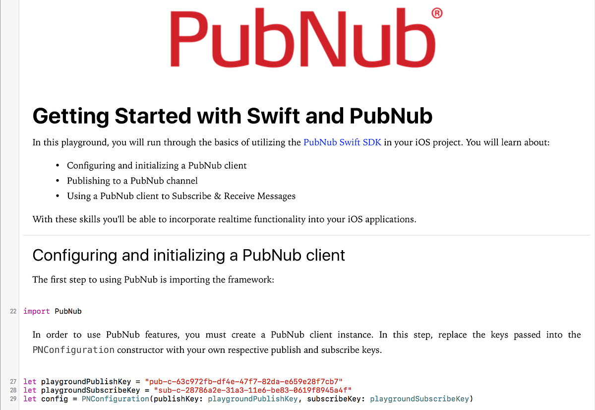 Introducing PubNub Swift Playgrounds! | by Jordan Zucker | PubNub Engineering | Medium