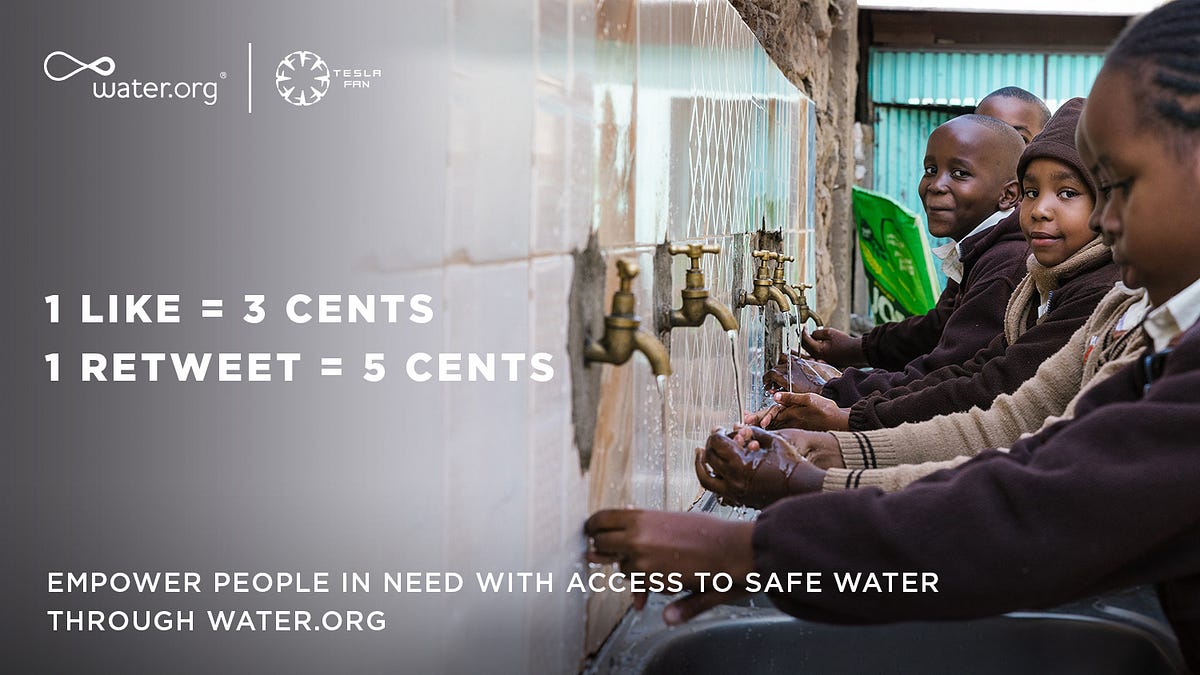 Teslafan X Water.org Charity Event | by Teslafan Official | Medium